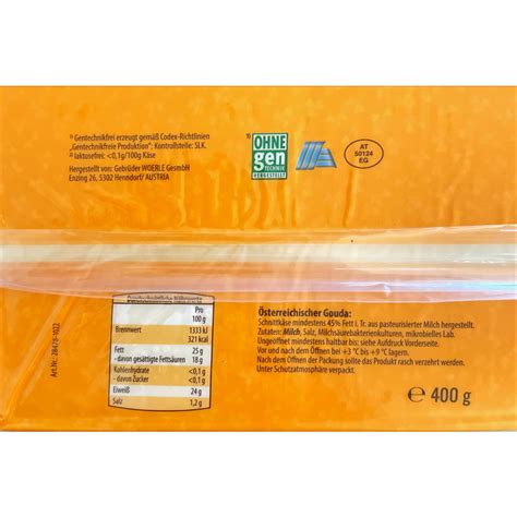 ROKSH Hart Schnittkäse MILFINA Österreichischer Gouda 400g