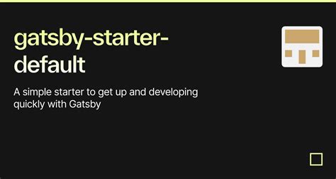Gatsby Starter Default Codesandbox