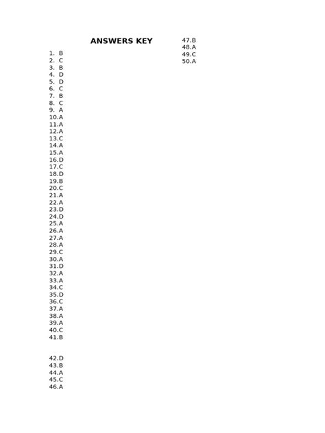 Answers Key Pdf