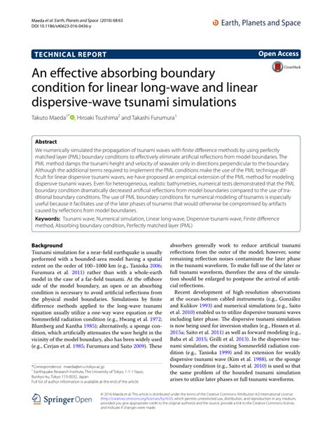 pdf an effective absorbing boundary condition for linear long wave
