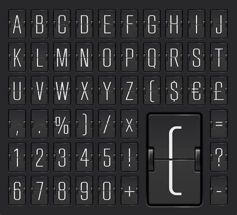 스코어 보드 알파벳 무료 벡터