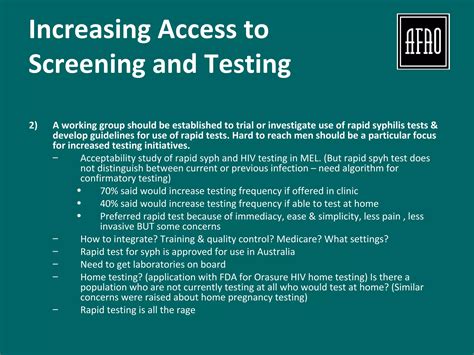 Syphilis Forum Recap Report Ppt