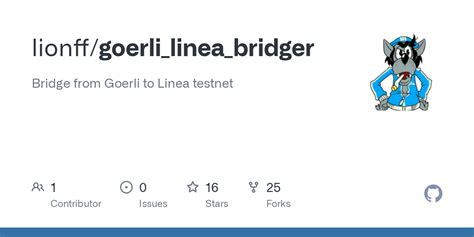 Github Lionffgoerlilineabridger Bridge From Goerli To Linea Testnet