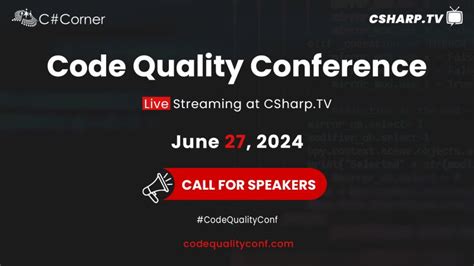 Csharp Tv On Linkedin Code Quality Conference 2024