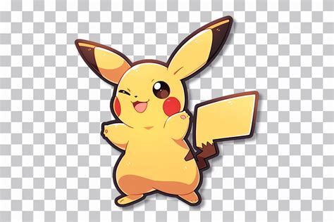 Pokemon Pikachu Winking Sticker Cool Pokemon Png Sticker