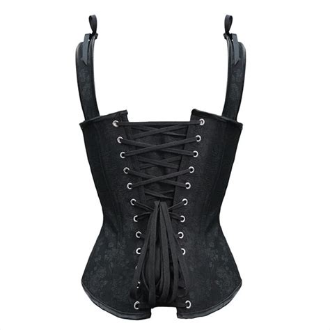 Yellow Jacquard Ruffled Trim Bonedy Overbust Push Up Bustier Top Corset