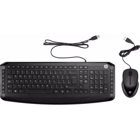 ENSEMBLE CLAVIER SOURIS HP 200 FILAIRE AZERTY NOIR 9DF28AA