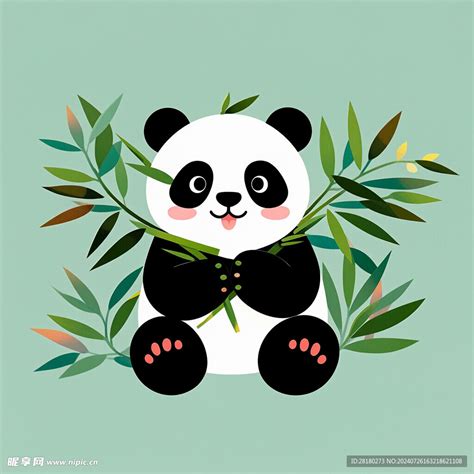 可爱卡通熊猫 设计图 其他图标 标志图标 设计图库 昵享网nipic Cn