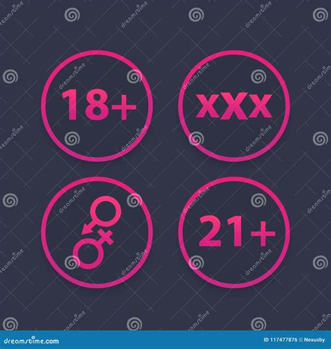 Adult Content Vector Icons Stock Vector Illustration Of Censored