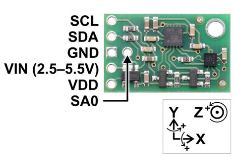minimu 9 v5 gyro accelerometer and compass lsm6ds33 and lis3mdl carrier