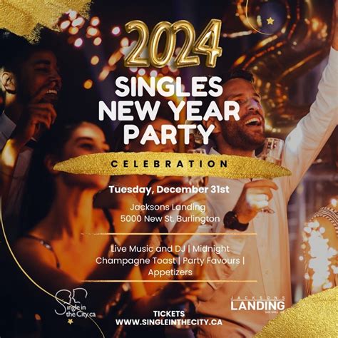 Burlington Singles New Years Eve Party A Midnight Soiree Jacksons