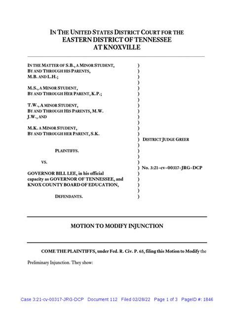 Motion To Amend Download Free Pdf Injunction The United States