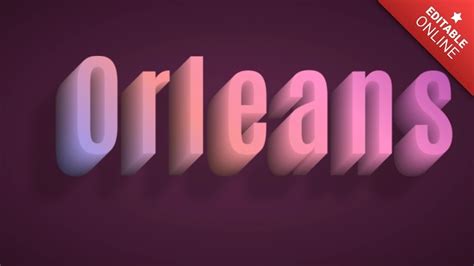 Orleans Text Effect Generator