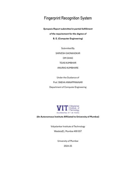 25c16 Fingerprint Recognition System Pdf Artificial Neural