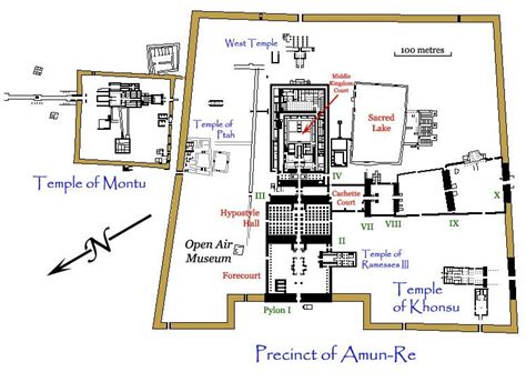 Karnak Plan Of The Temple
