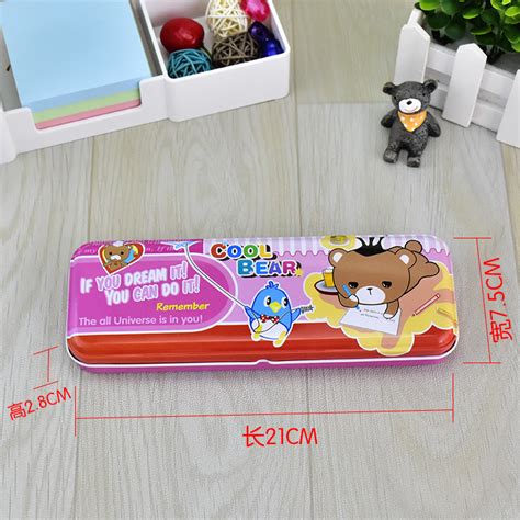 铁皮马口铁铅笔盒 文具盒儿童小学生礼品笔盒双层收纳金属 阿里巴巴