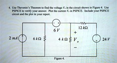 solved use thevenin s theorem to find the voltage vo in the circuit