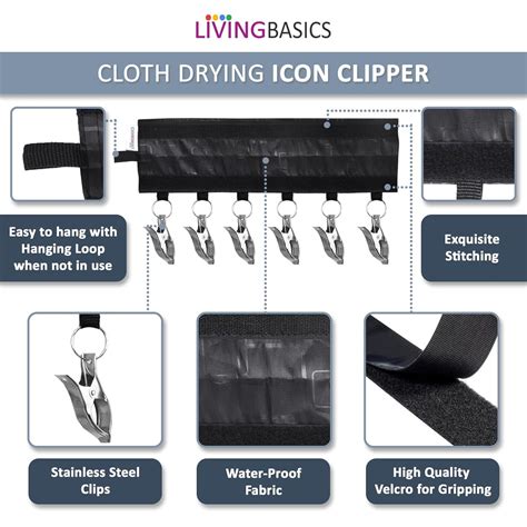 Heavy Duty Rust Free Icon Cloth Clip Pair Livingbasics