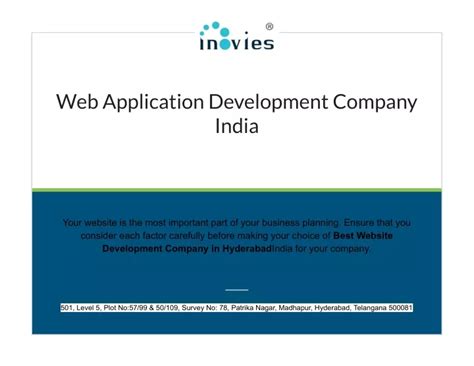 Ppt Web Application Development Company India Powerpoint Presentation