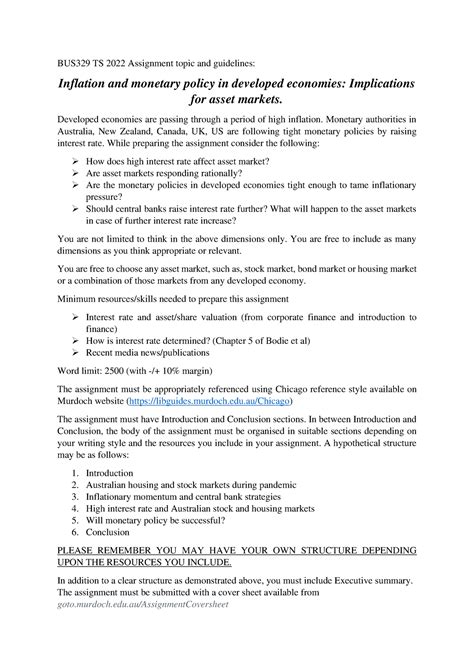 Assignment Topic And Guidelines Bus329 Ts 2022 Assignment Topic And