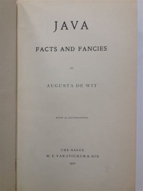 Augusta De Wit Java Facts And Fancies 1912 Catawiki