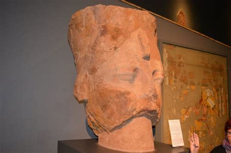 Greywacke Statue Of Psamtek Protected By The Hathor Cow Copyright