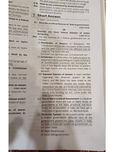 Federalism Class 10 Pdf