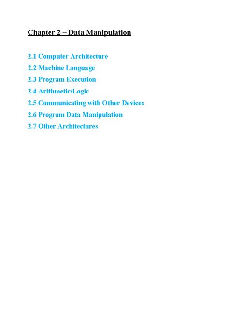 Chapter 2 Data Manipulation Chapter 2 Data Manipulation 2 Computer