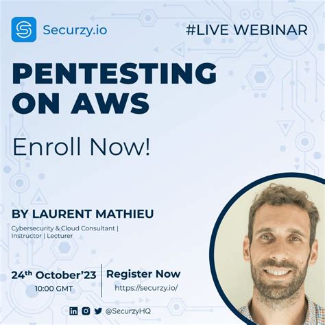 Join Our Webinar On Pentesting Aws Securzy Posted On The Topic Linkedin