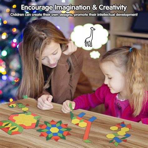 Tangram Puzzle Din Lemn 250 Piese Colorate Copii