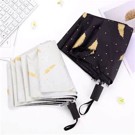 Customized Vinyl Printing 3 Fold Compact Hand Open Anti Uv Sun Umbrella