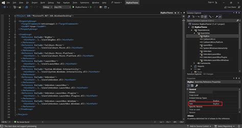Problem When Opening A New Theme In Visual Studio Community