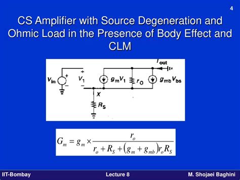 Ppt Cs Amplifier With Source Degeneration And Ohmic Load In The Presence Powerpoint