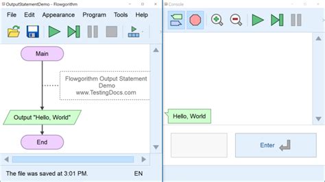 Flowgorithm Output Statement Testingdocs