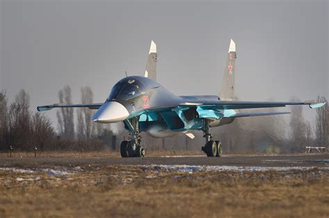 Download Warplane Jet Fighter Aircraft Military Sukhoi Su-34 HD Wallpaper