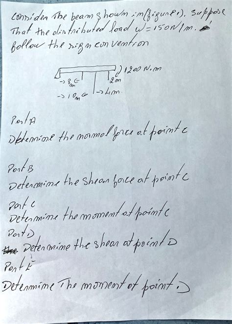 consider the beam shown in figure suppose that the distributed load w