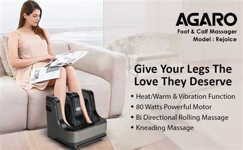 Agaro Rejoice Foot Calf And Leg Massager With Heat And Vibration 80w