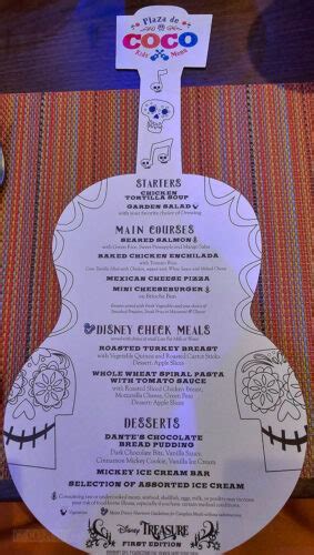 Disney Treasure First Look At The Plaza De Coco Dinner Menus • The Disney Cruise Line Blog