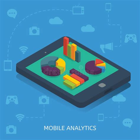 Mobile Analytics Isometric Design Stock Vector Illustration Of Laptop Analytics 74877270