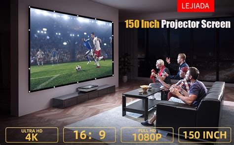 Beamer Leinwand 150 Zoll 16 9 Hd Faltbarer Bildschirm Für Tragbare