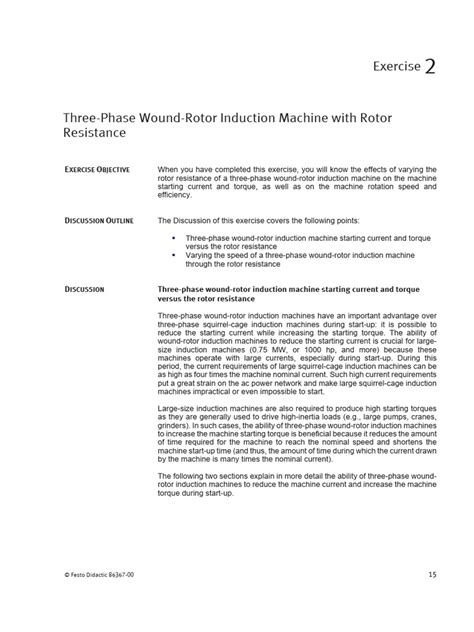 Three Phase Wound Rotor Induction Machines 2 Three Phase Wound Rotor