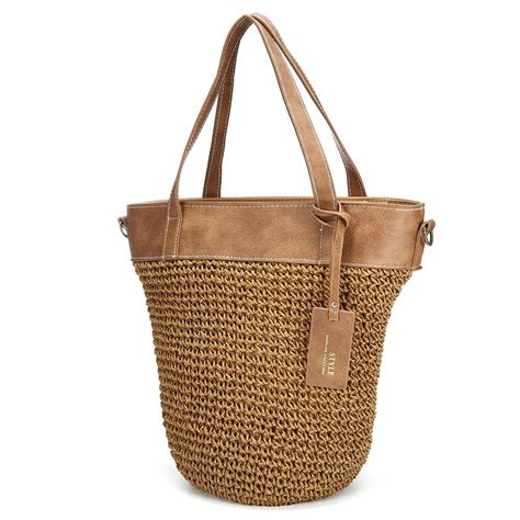 Bolso Redondo De Paja Y Estilo Cruzado Disponible En Amazon Por Euros