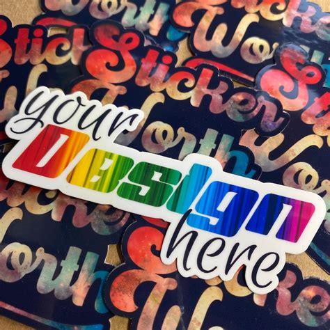 50 Die Cut Stickers Custom Cut To Shape Vinyl Labels Bulk Etsy