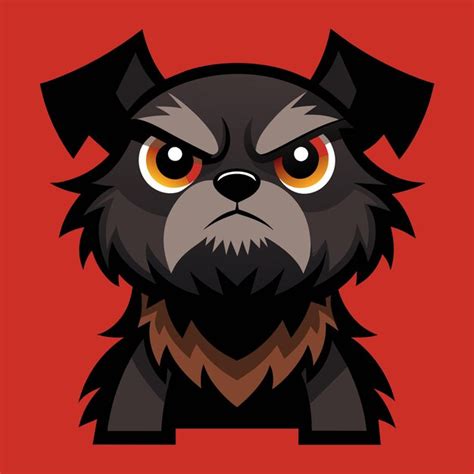 Brussels Griffon El Vector Enojado Kawaii Vector Premium Generado Con Ia