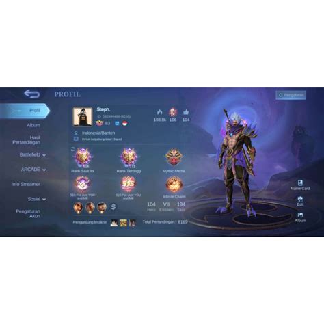 Jual Akun Ml Pribadi Kesayangan Sultan Wr Gg Shopee Indonesia
