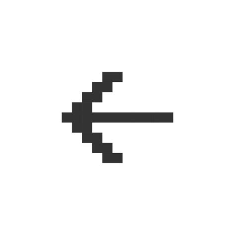 Leftwards Arrow Pixelated Ui Icon Pressing Left Setting Menu Selection Mode Editable 8bit