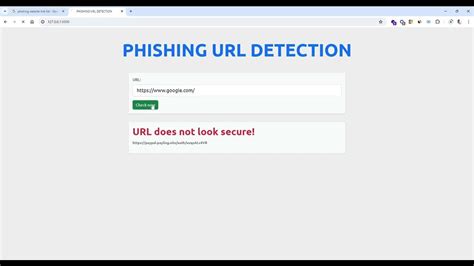 Phishing Url Detection Demo Python Project Youtube