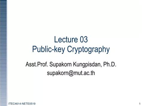 Ppt Lecture 03 Public Key Cryptography Powerpoint Presentation Free Download Id5187481