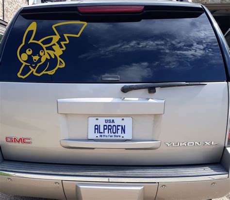 Pikachu Pokemon Car Window Sticker High Quality Decal Bumper Etsy