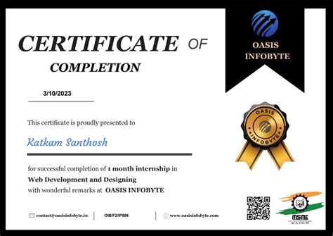 Santhosh Katkam On Linkedin Connections Oasisinfobyte Oasisinfobyte Internship Webdevelopment